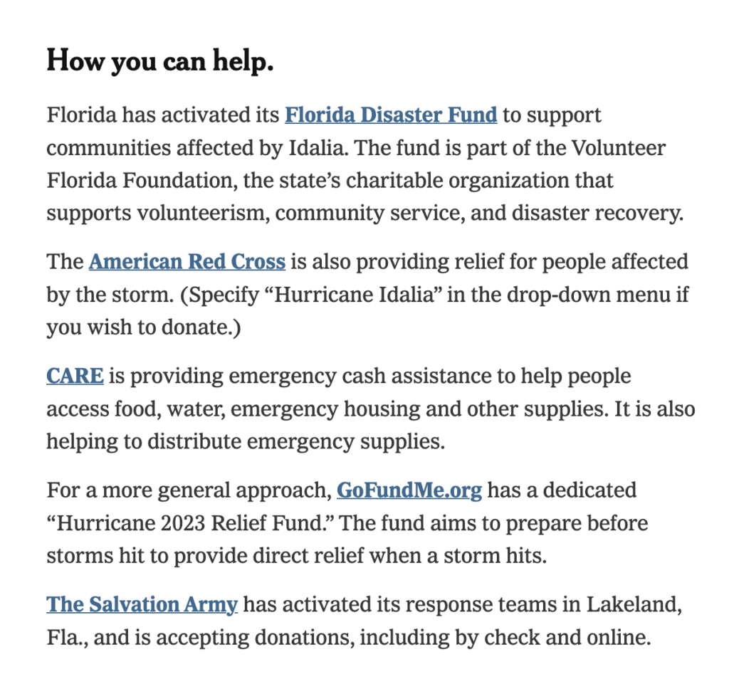 Hurricane Idalia: Cash assistance and emergency relief for Florida ...